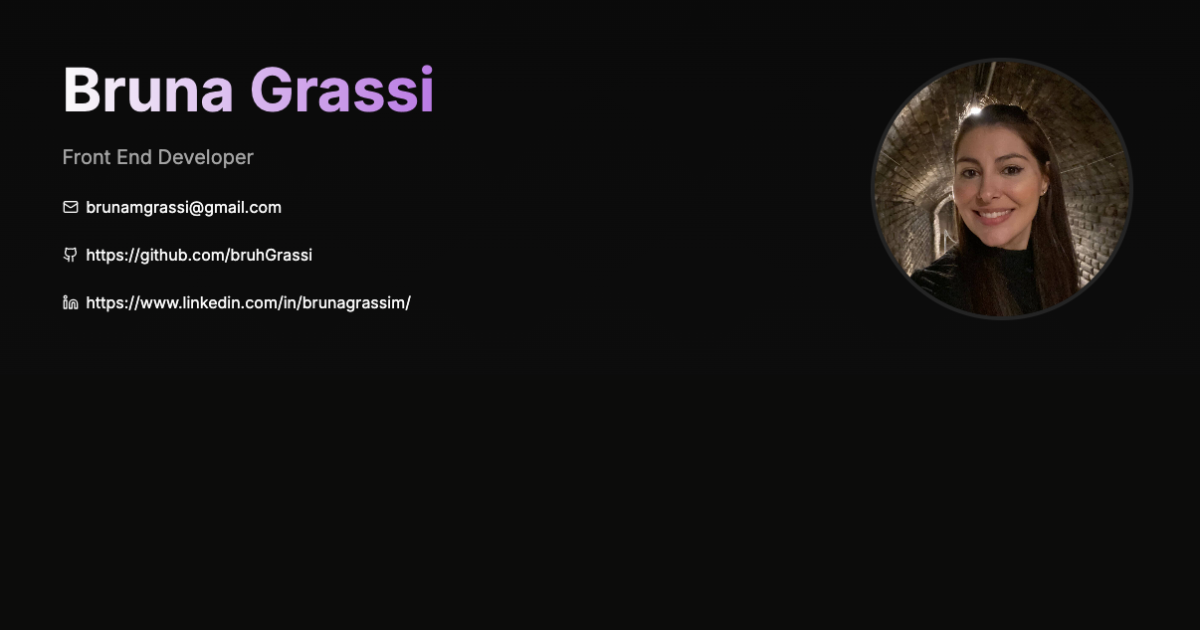 Bruna Grassi - Front End Developer